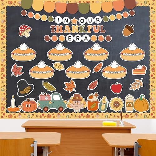 152Pcs Thanksgiving Bulletin Board Decoration Set, in Our Thankful Era ...