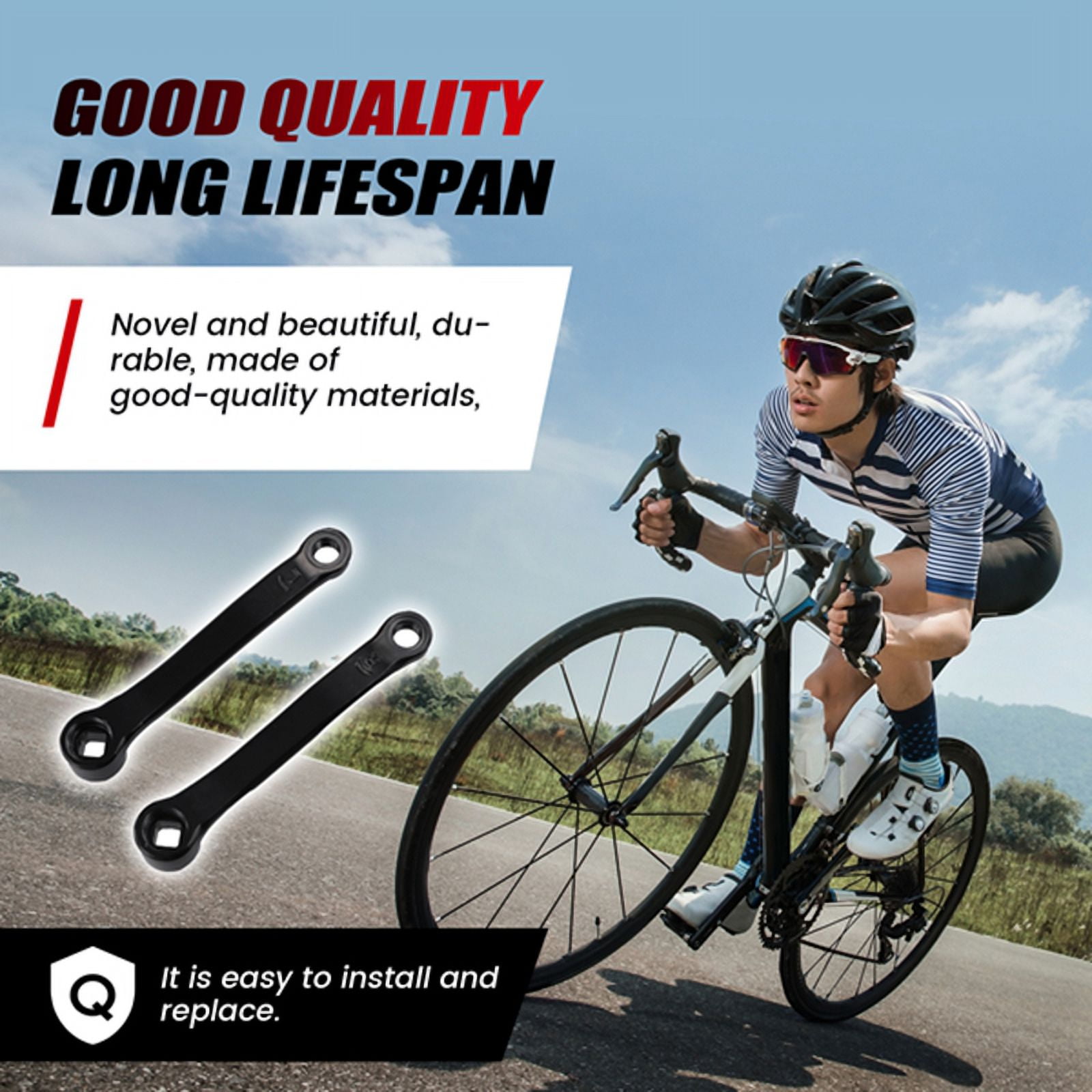 152mm Exercise Bike Crank Left and Right Gym Fitness Bike Accessories ...