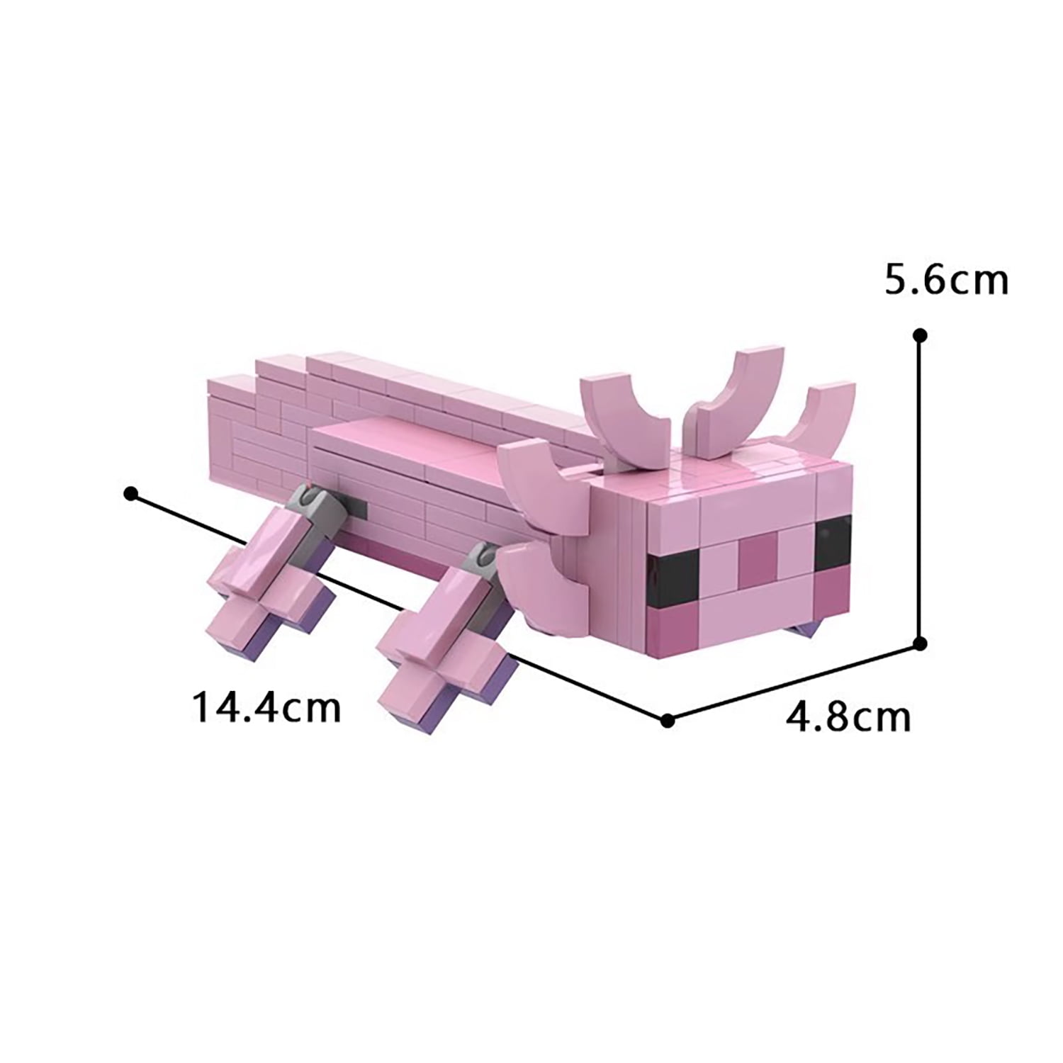 153 Pcs MOC Building Blocks Pink Salamander Hexagonal Dinosaur Doll Model Creative, for Fans ...