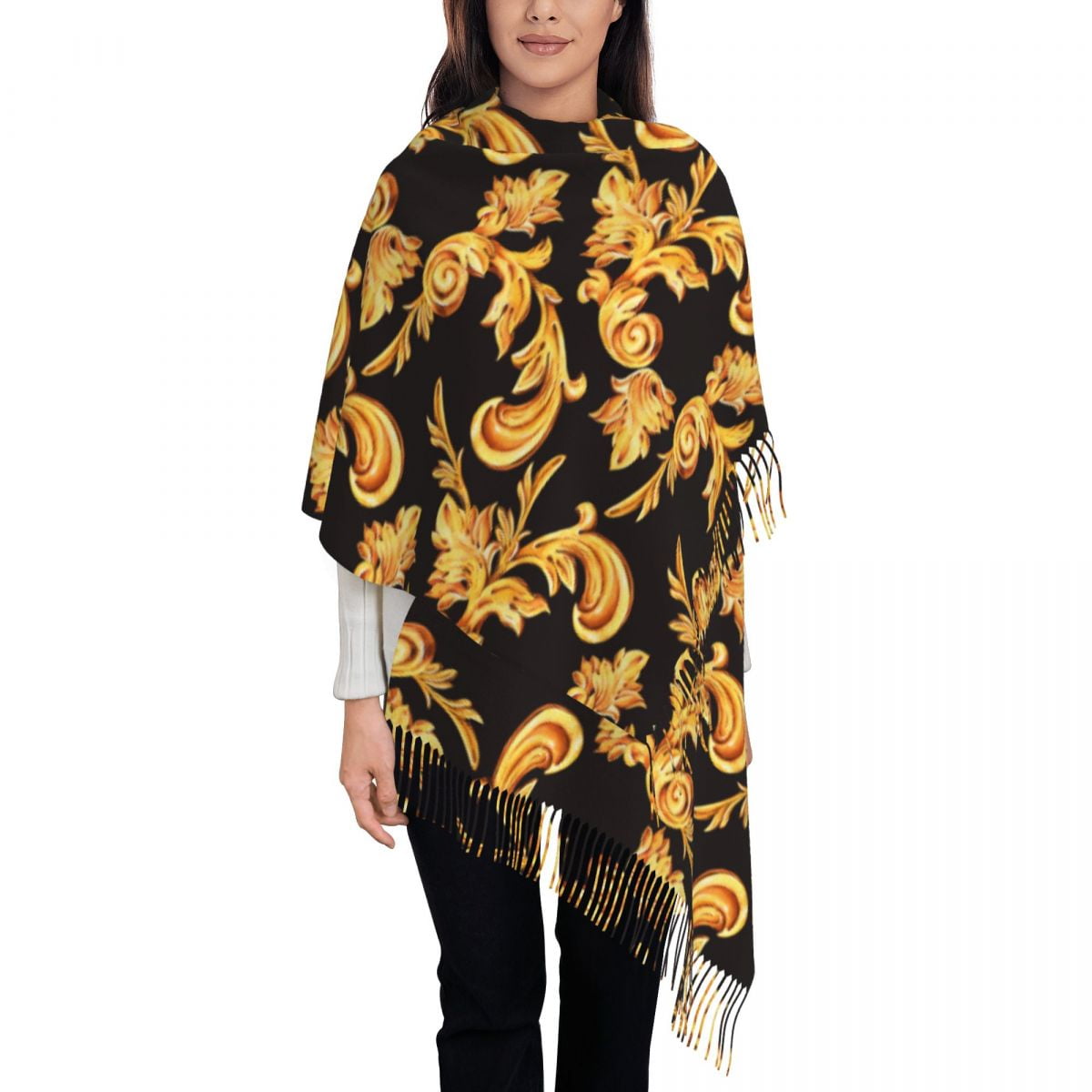 1530423440 Women's Pashmina Shawl Wraps Fringe Scarf Long Large Scarf ...