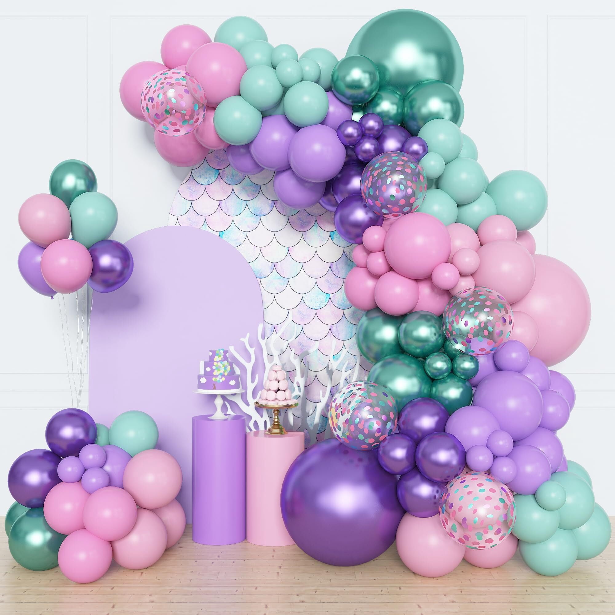 153pcs Blue Orange Balloon Garland Arch Kit, Different Sizes 18 12 10 5 ...