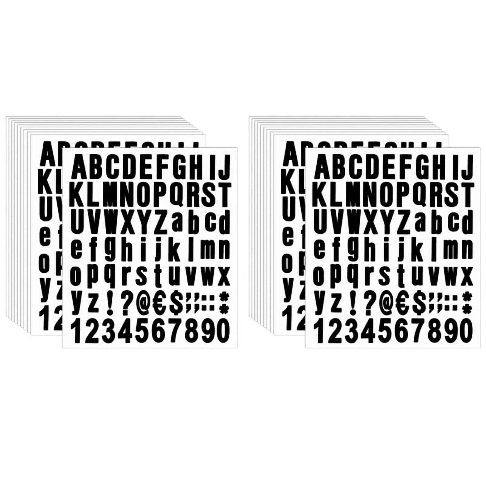 1540 Pieces 20 Sheets Self Adhesive Vinyl Letters Numbers Kit, Alphabet ...