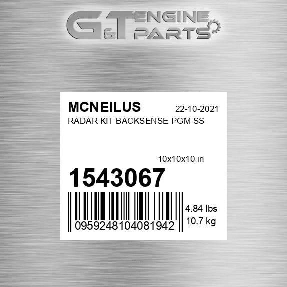 1543067 RADAR KIT BACKSENSE PGM SS fits McNeilus (New OEM) - Walmart.com