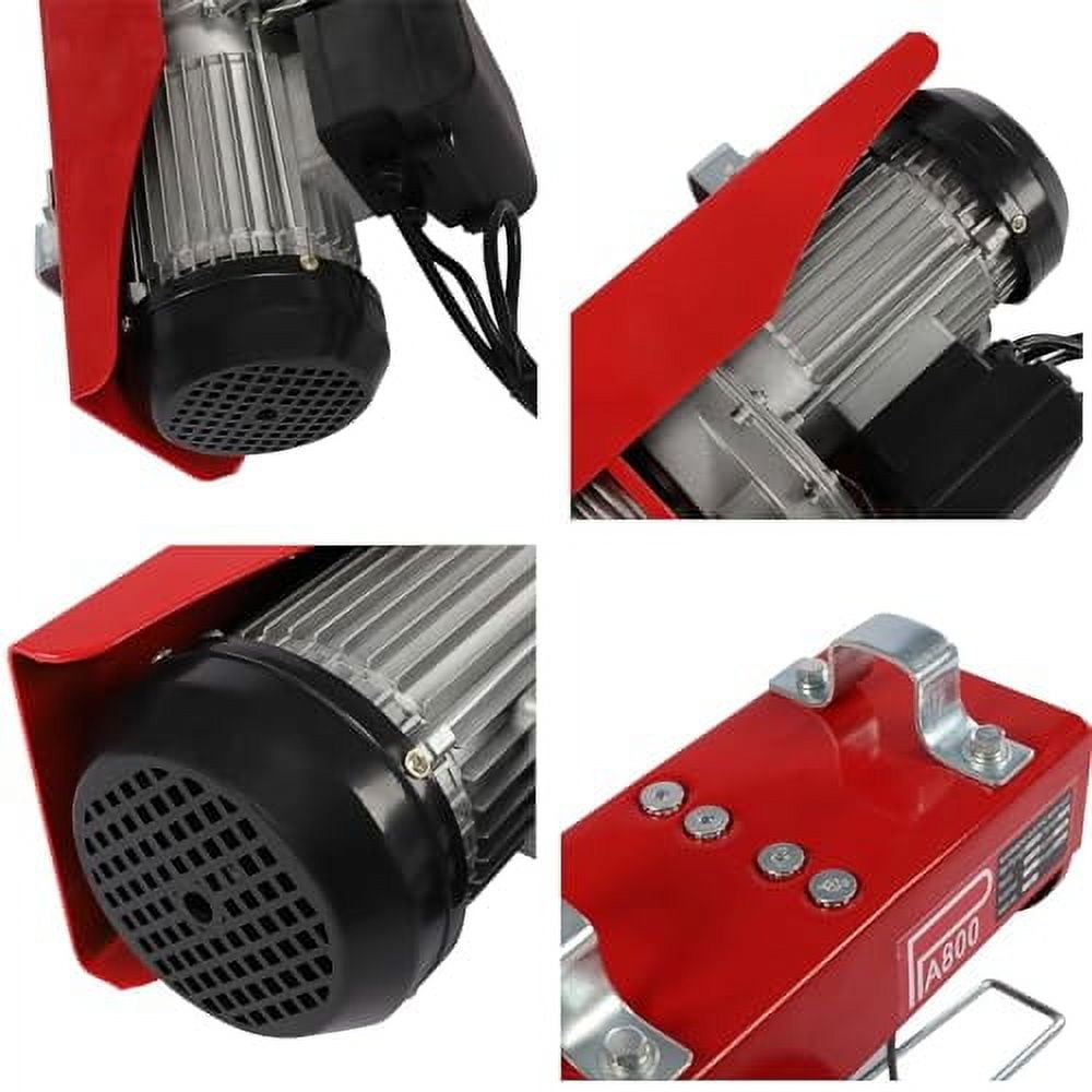 1543LBS Electric Hoist 110V Winch with Wired Remote Control 1200W ...