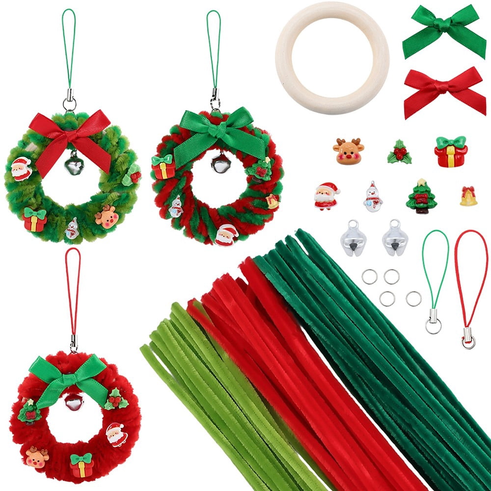 154Pcs Christmas Pipe Cleaner Pipe Cleaners Craft Kit with Video ...