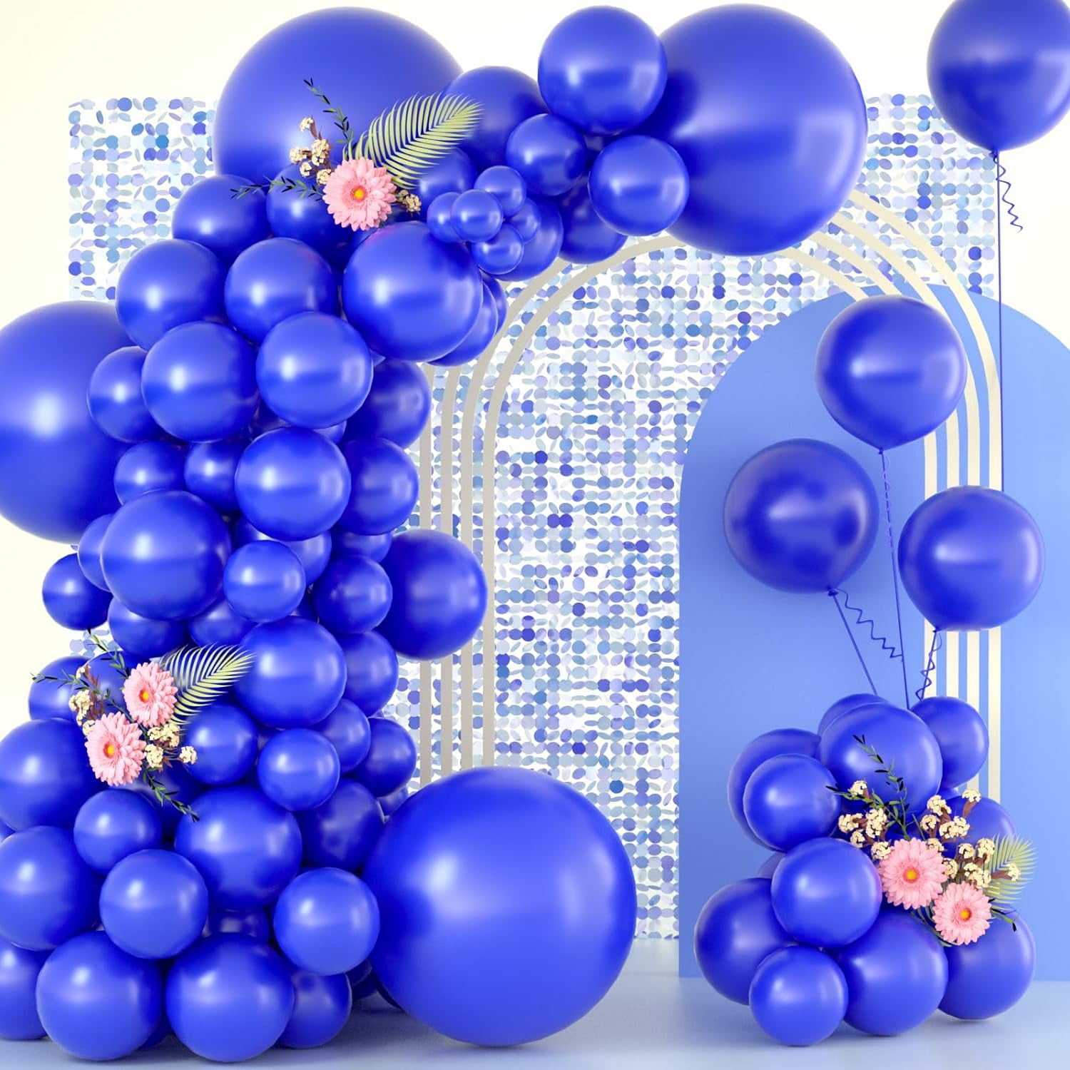 154pcs Royal Blue Party Latex Balloons of Different Sizes 18/12/10 ...