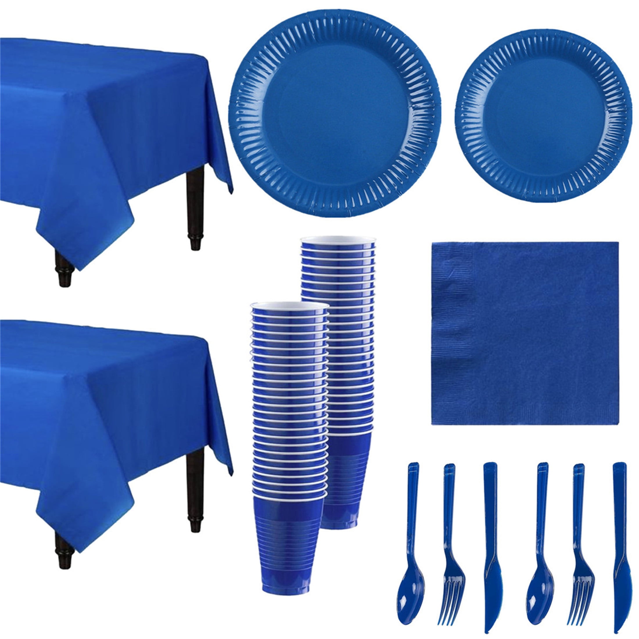 155 Pcs Royal Paper Dinnerware Set Birthday Party Supplies Decorations ...