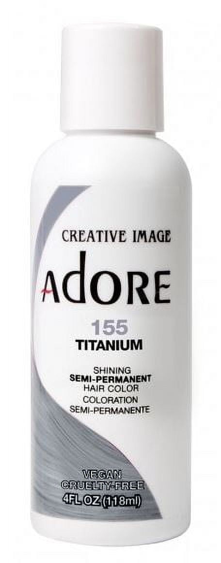 155 Titanium , ADORE Creative Image Shining SEMI-PERMANENT Hair Color, NO Ammonia, Peroxide, or ...