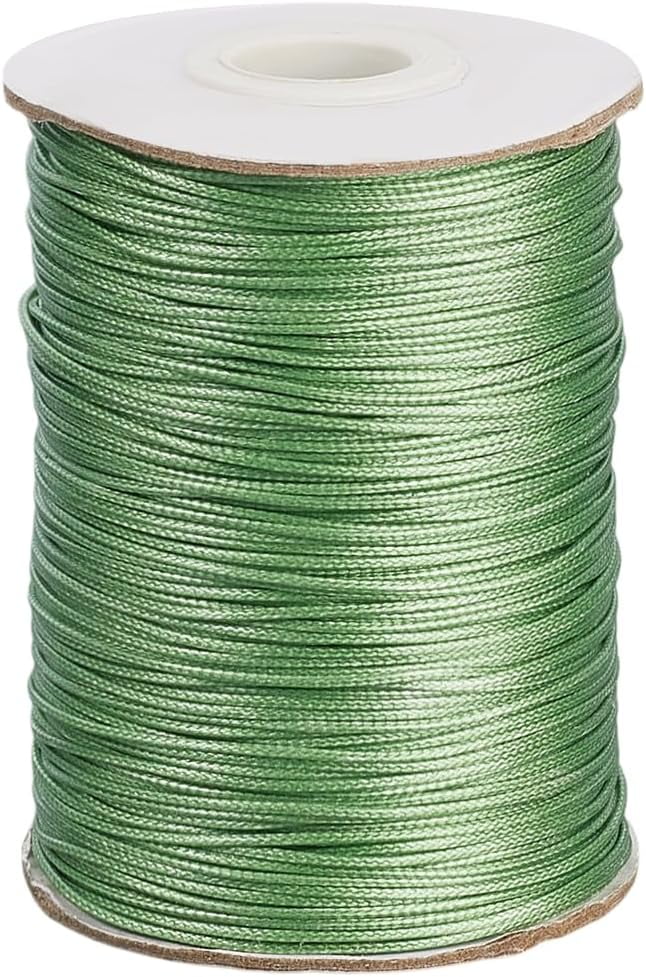 155 to 160M 1mm Waxed Craft Cord Wax Polyester Thread Knotting Braiding ...