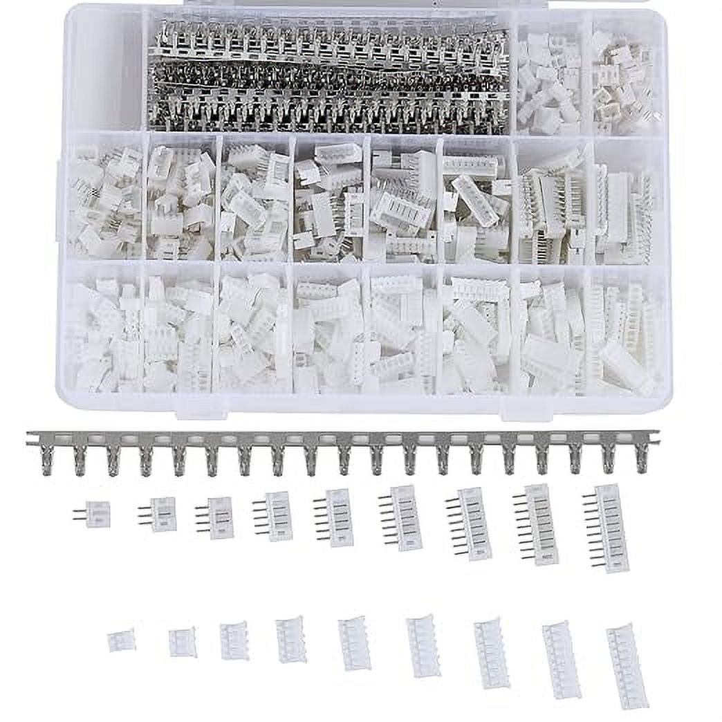 1550PCS JST PH 2.0mm Connector Assortment Kit 2.0mm Pitch Male Female 2/3/4/5/6/7/8/9/10 Pin ...