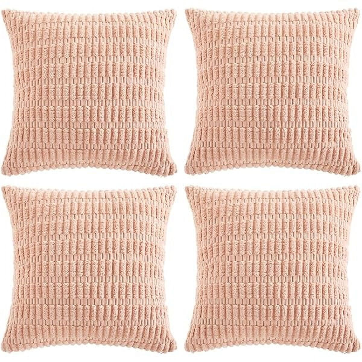 0829 4 Packs Boho Pink Decorative Throw Pillow Covers 24x24 Inch for ...