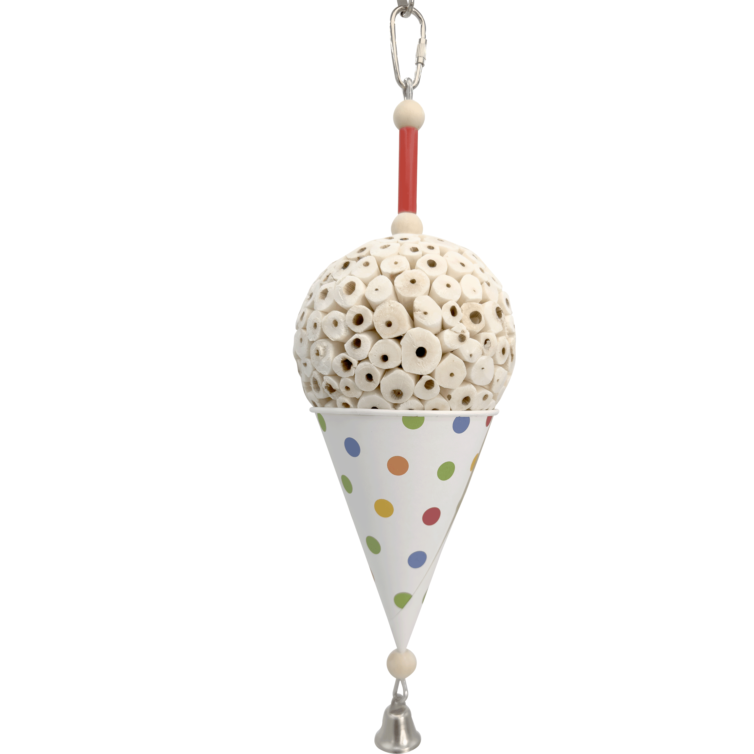 1557 Mega Sola Snowcone - Handcrafted Shreddable Sola Wood Hanging Bird ...