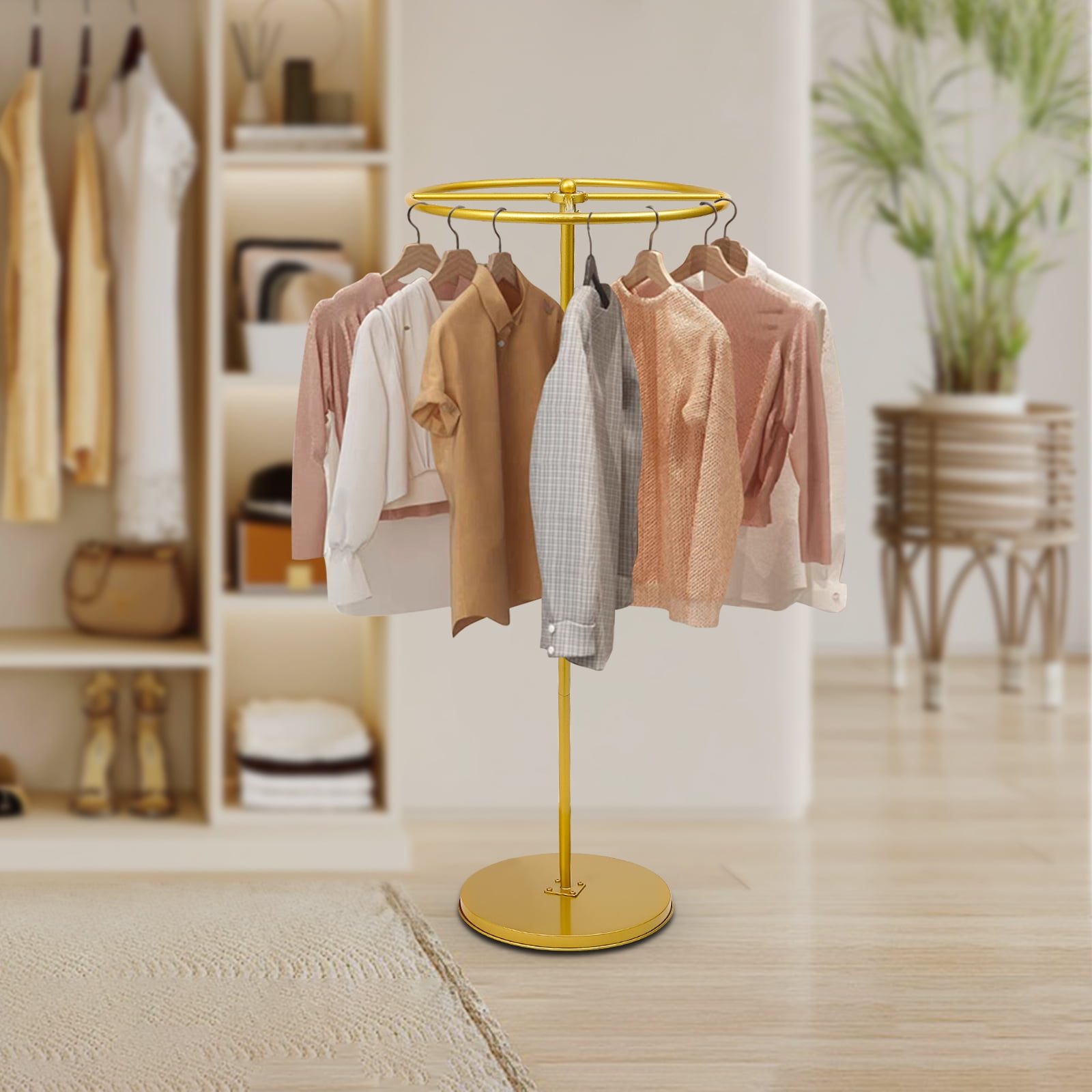 155cm Clothing Shop Display Rack Round Clothes Rack High Load-Bearing ...