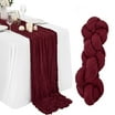 118" Boho Gauze Table Runner – Wedding Party Decor, Crinkle Texture ...