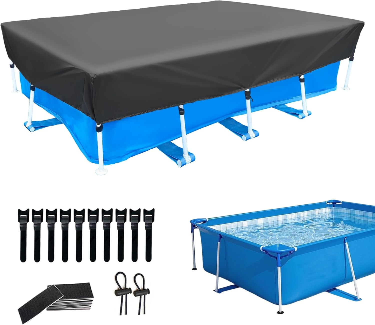 157 X 83 Swimming Rectangle Pool Cover 13 x 7 Rectangular Pool Cover ...