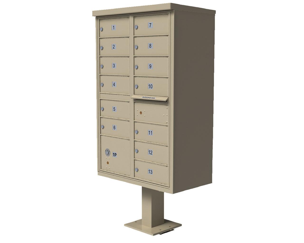 QualArc CBU-13-SS 72 x 42 x 30 in. 1570 12 Door Cluster Box Unit for ...