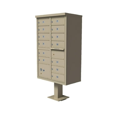 Qualarc Estateview Stucco CBU Mailbox Center - Tall Pedestal ...