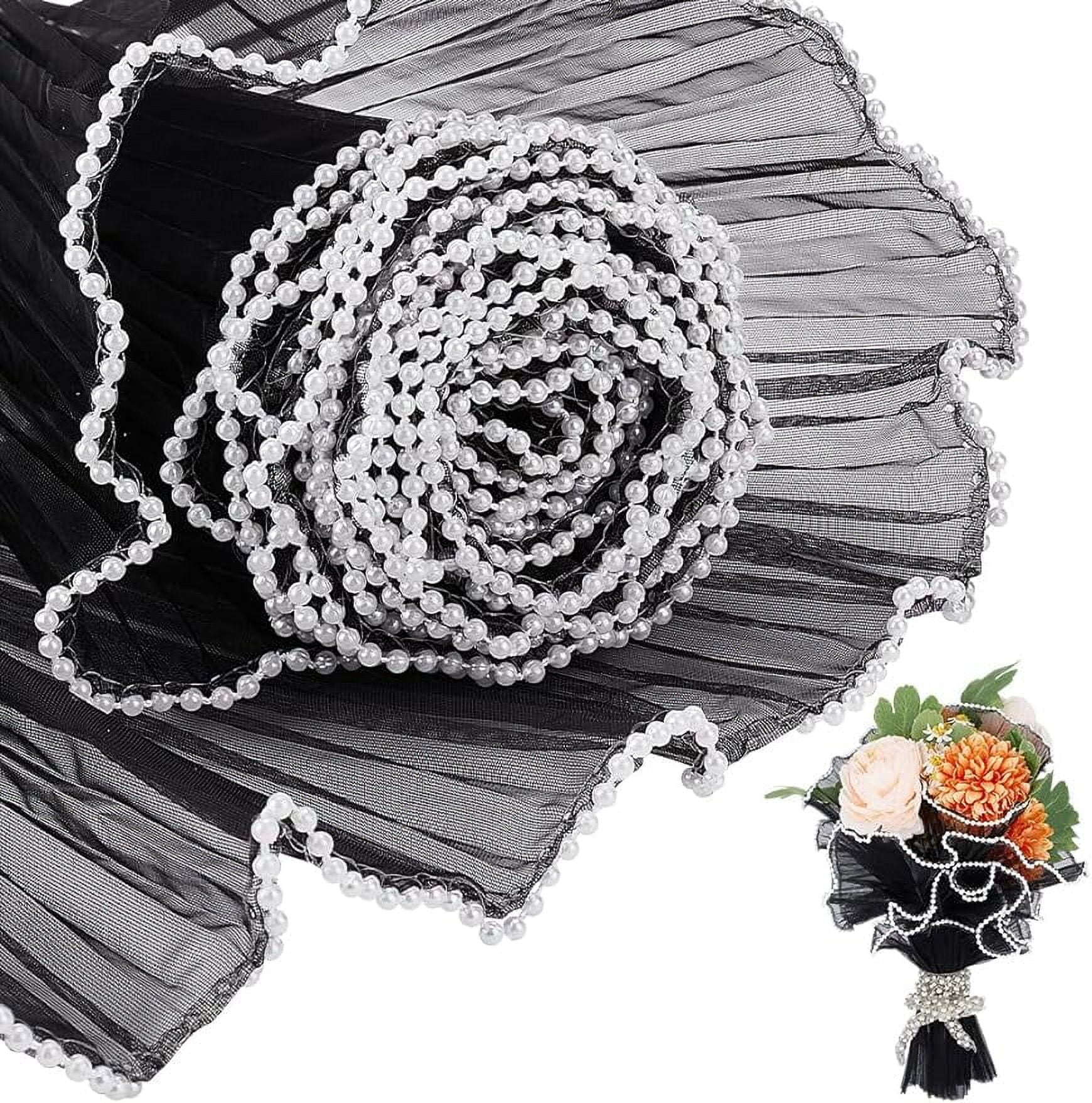 157x6Inch Black Flower Wrapping Paper Pearl Edge Bouquet Floral ...