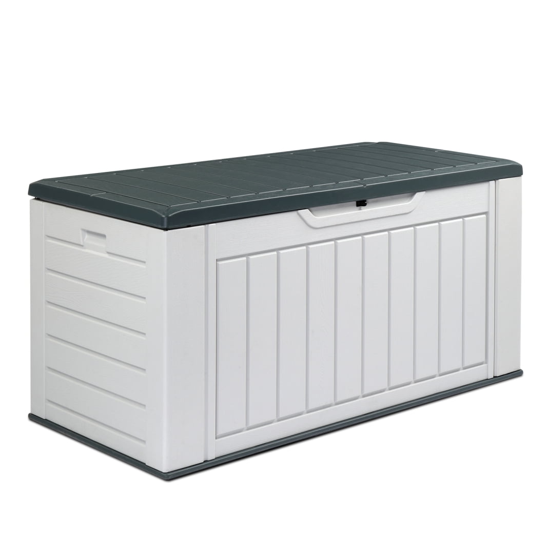 158 Gallon Outdoor Deck Box Chest with Lockable Lid & Built-in Handles ...