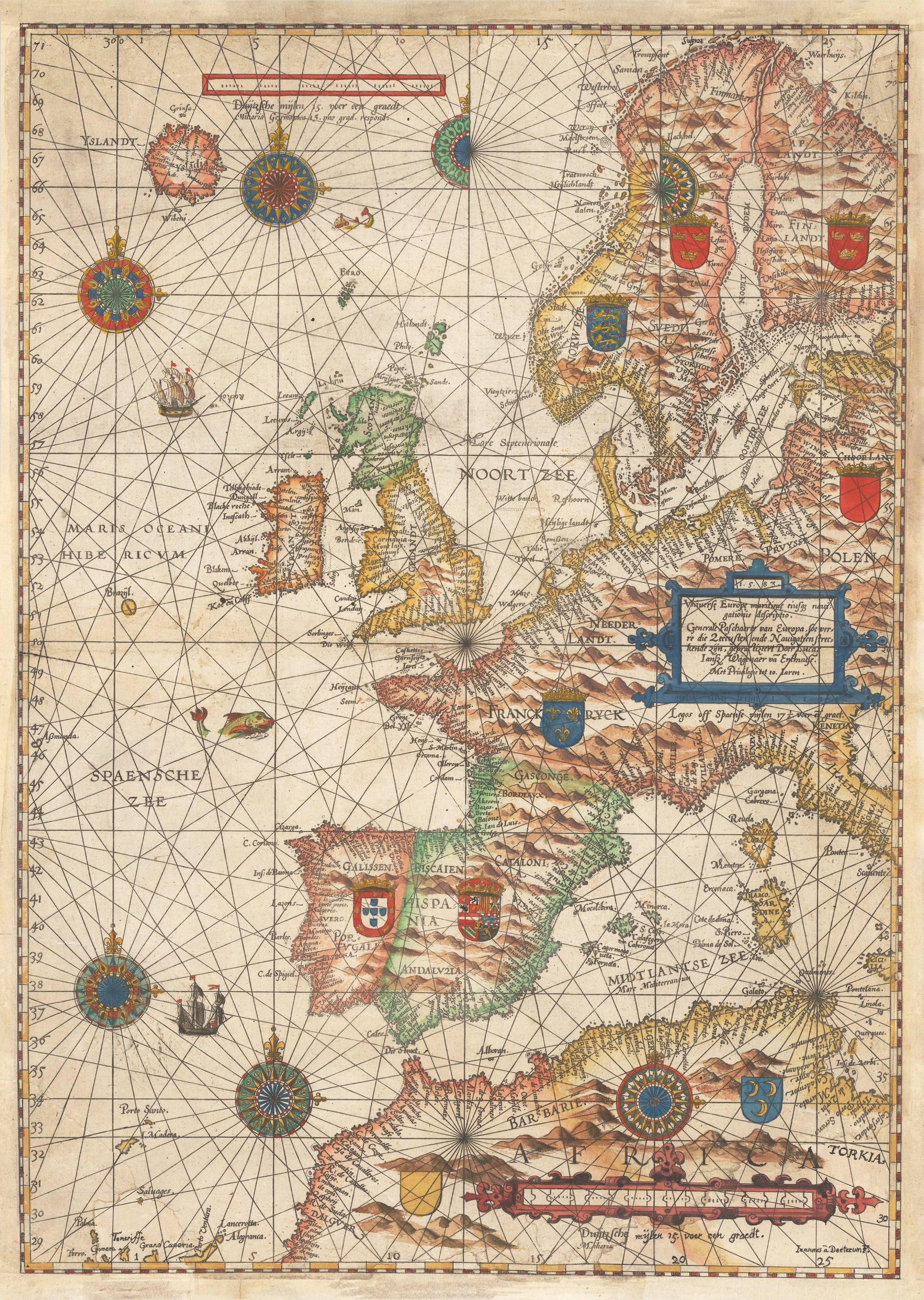 1583 Universe Europe maritime eiusque navigationis descriptio. Generale ...