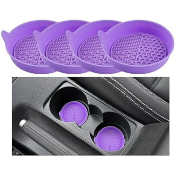 1585 4PCS Car Cup Holder Coaster, Silicone Anti-Slip Vehicle Insert ...