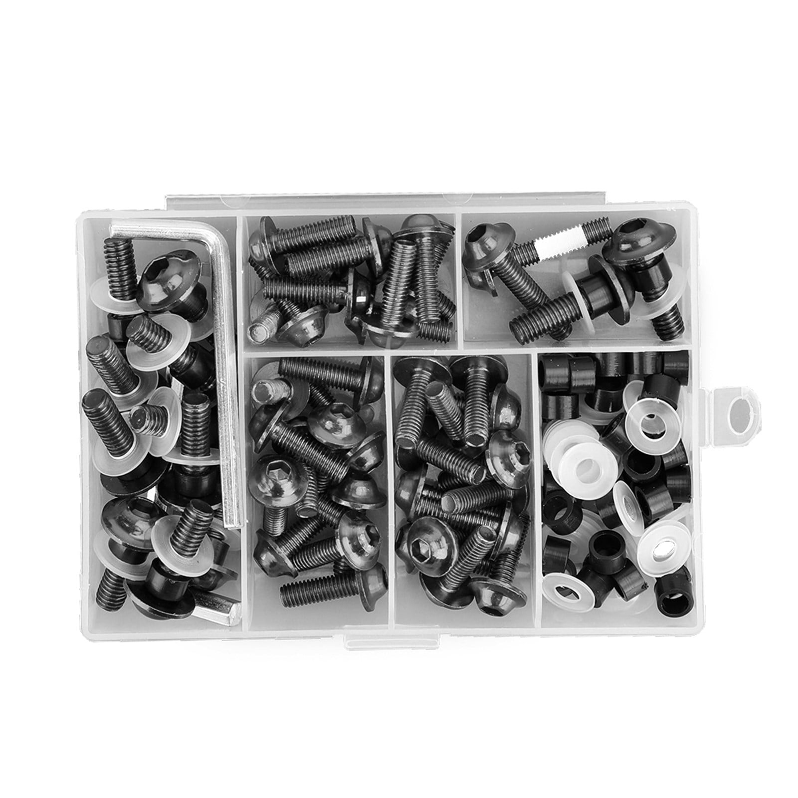 158PCS Motorcycle Complete Fairing Bolts Kit M5 / M6 Screws For Yamaha ...