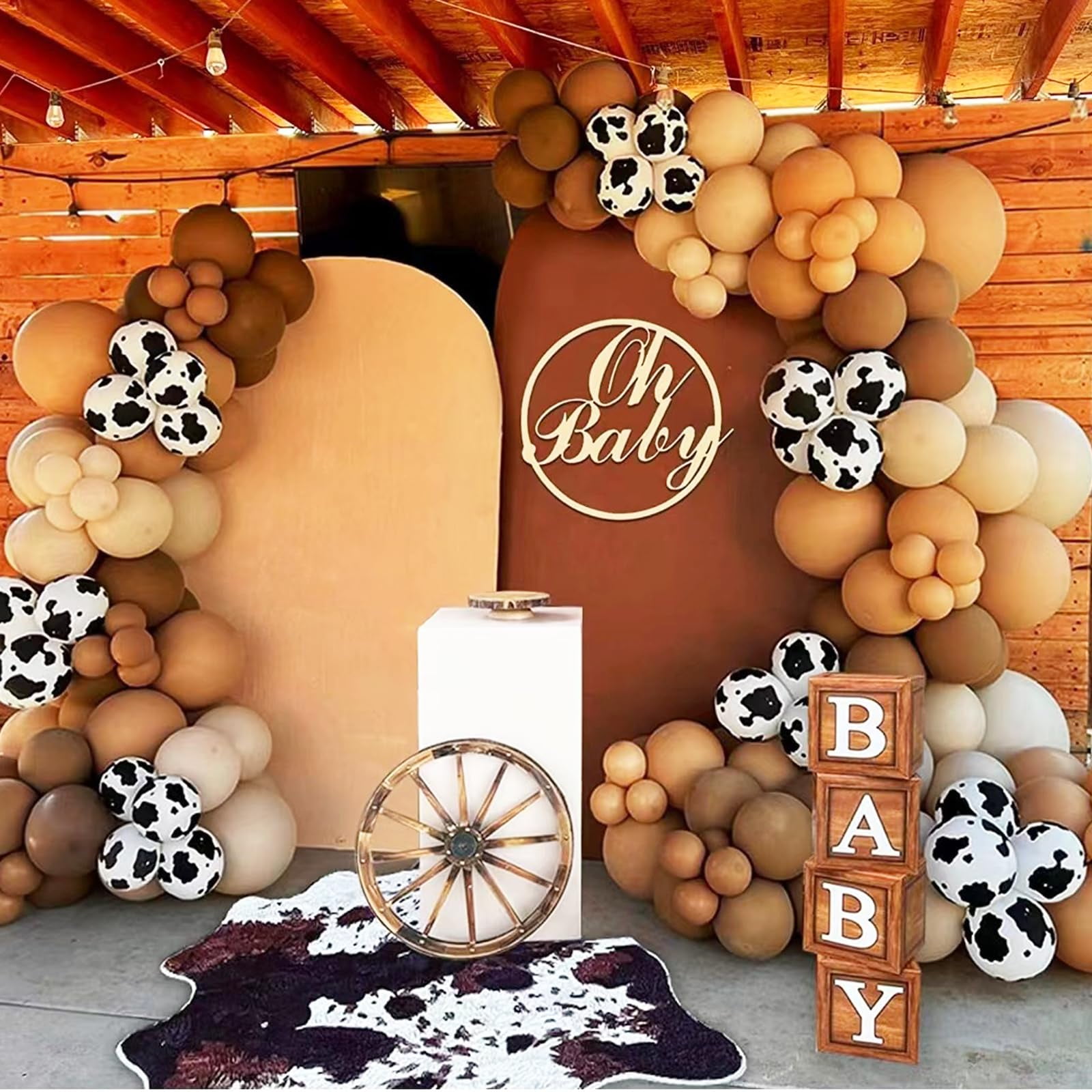 158Pcs Cow Balloons Arch YPF5 Kit with Brown Cow Print Balloon for ...
