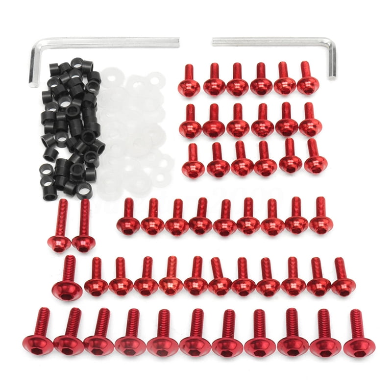 158pcs Universal Motorcycle M5 M6 Fairing Bolts Kit Body Fastener ...