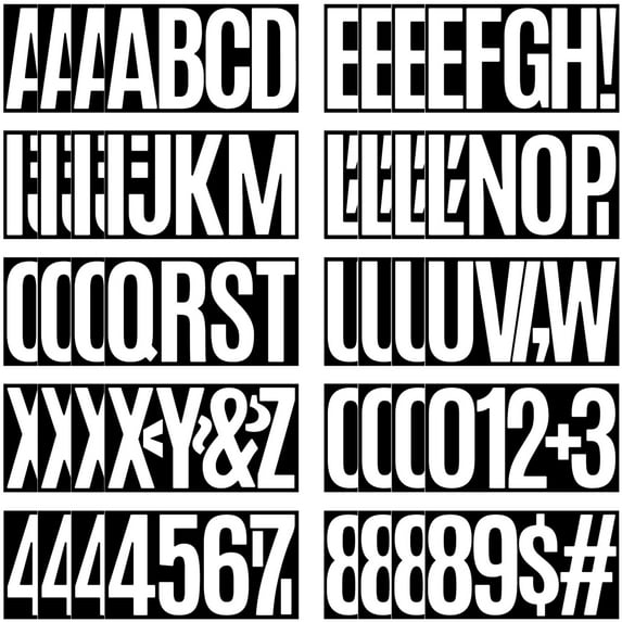 159 Pcs Waterproof 6" Large Vinyl Alphabet & Number Stickers - Self ...
