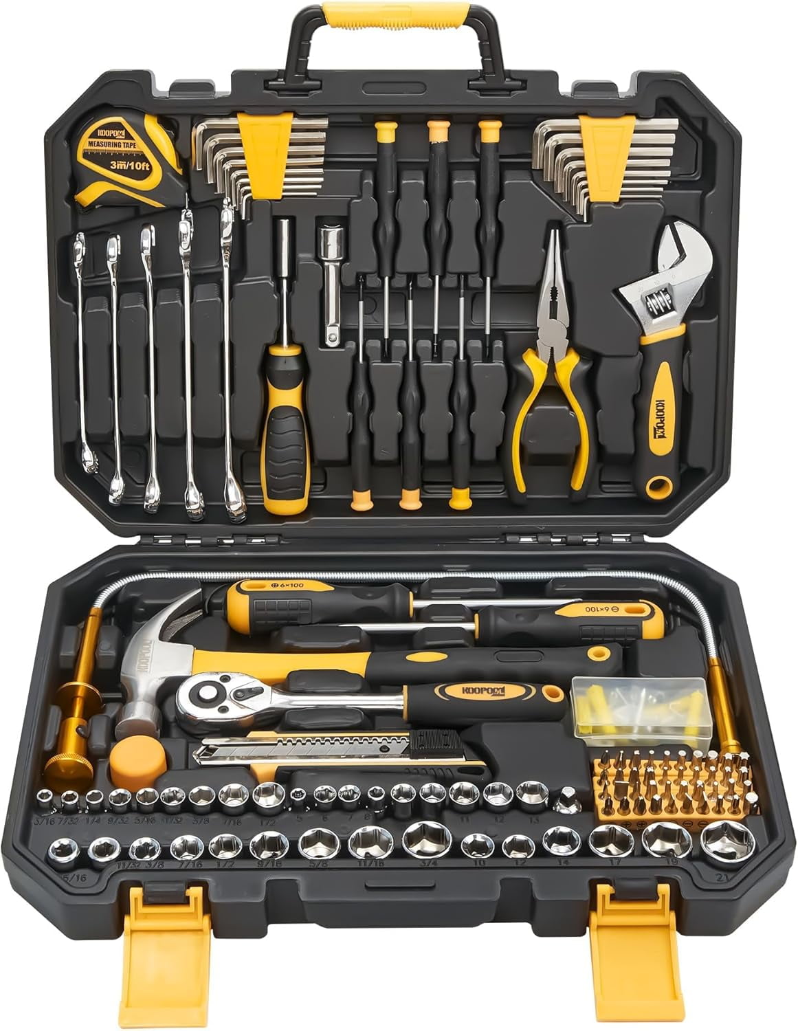 159 Piece Hand Tools Set, Tool Box for Car, General Household Hand Kit, Basic Tool Kit for Home ...