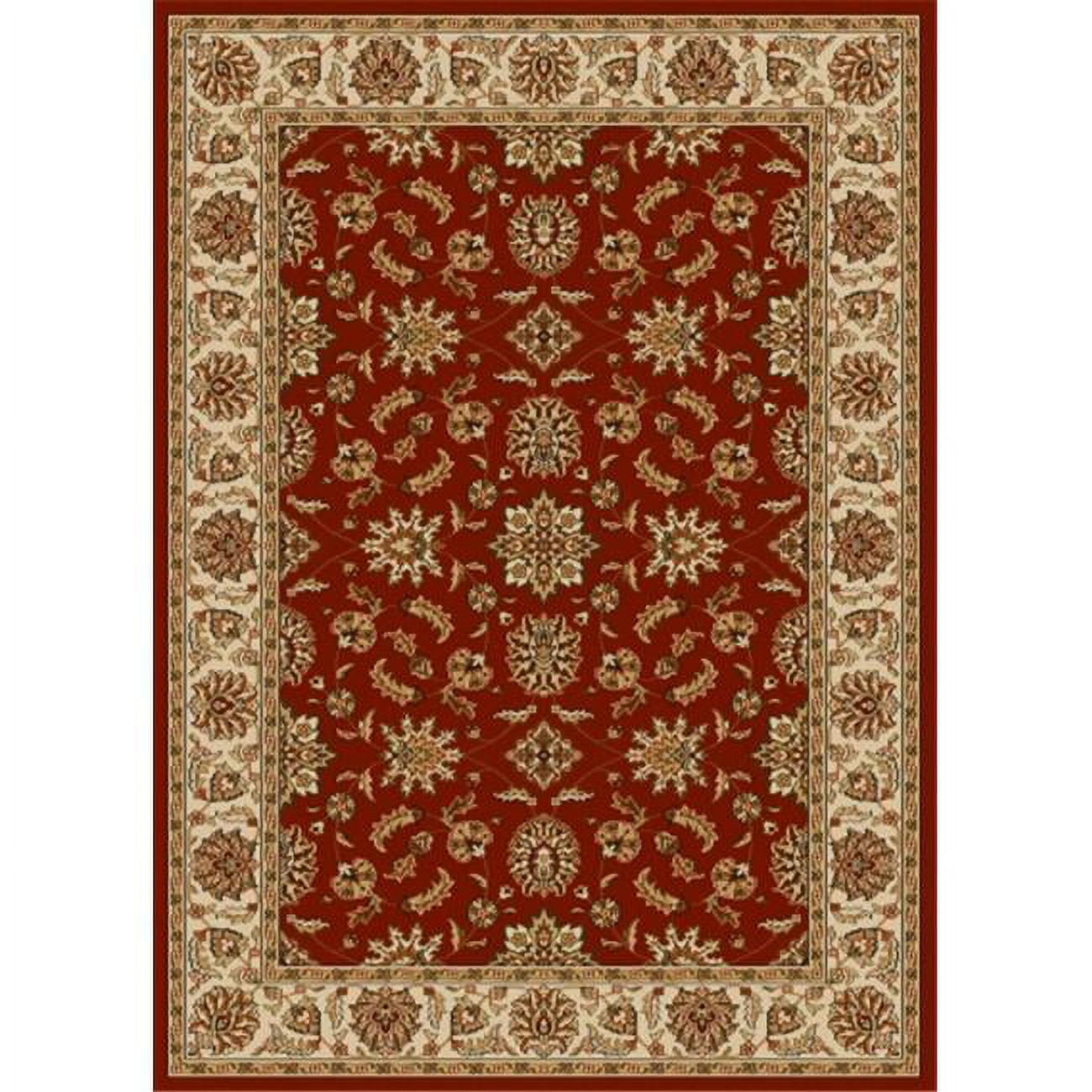 1592-1040-BRICK Como Rectangular Brick Red Traditional Italy Area Rug ...