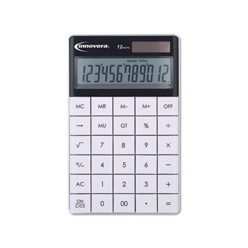 Innovera Large Button Calculator, 12-Digit LCD Display, Solar and ...
