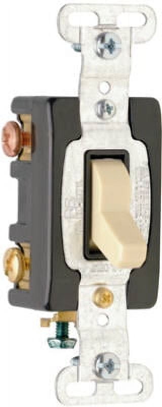 15A, 120/277V, Ivory, Grounding, Premium 3 Way Toggle Switch, UL, Fede ...
