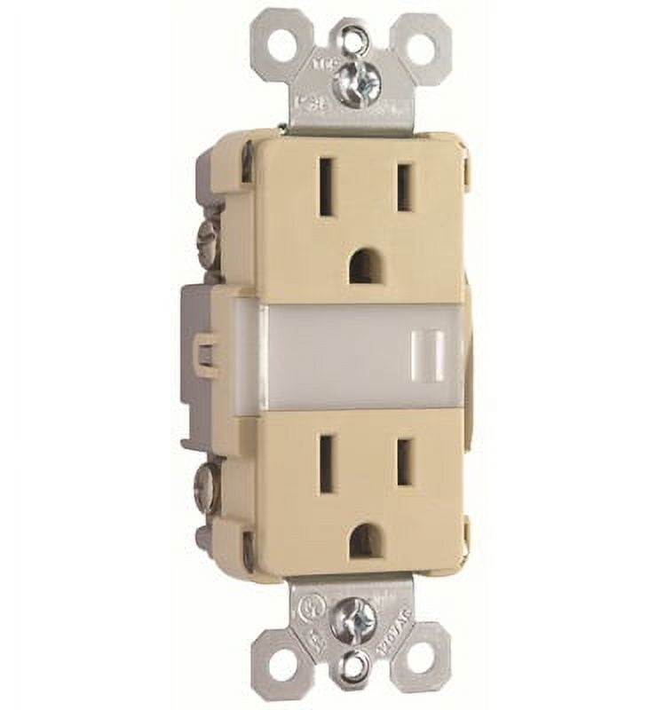 15A 125V Ivory LED Decorator Night Light With High Output Light & Tamp ...