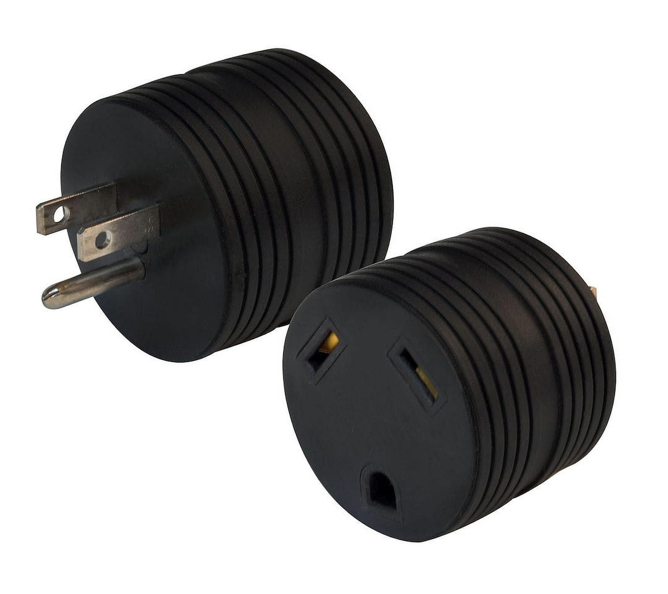 15A MALE TO 30A FEMALE ROUND ADAPTER PLUG - PACKAGED - Walmart.com