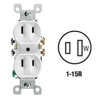 15A NongRound Wht Receptacle 008-00223-00W Leviton Mfg Receptacles and ...