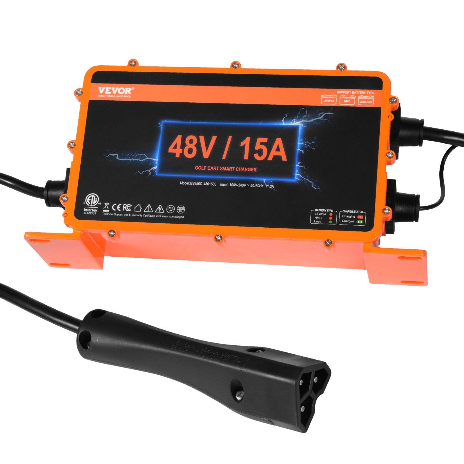 15A Smart Golf Cart Charger 48V, Waterproof & ETL Listed, Works with ...