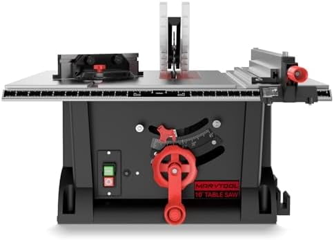15Amp Portable Table Saw 10 inch, 4600RPM Compact Tablesaw with 36T ...