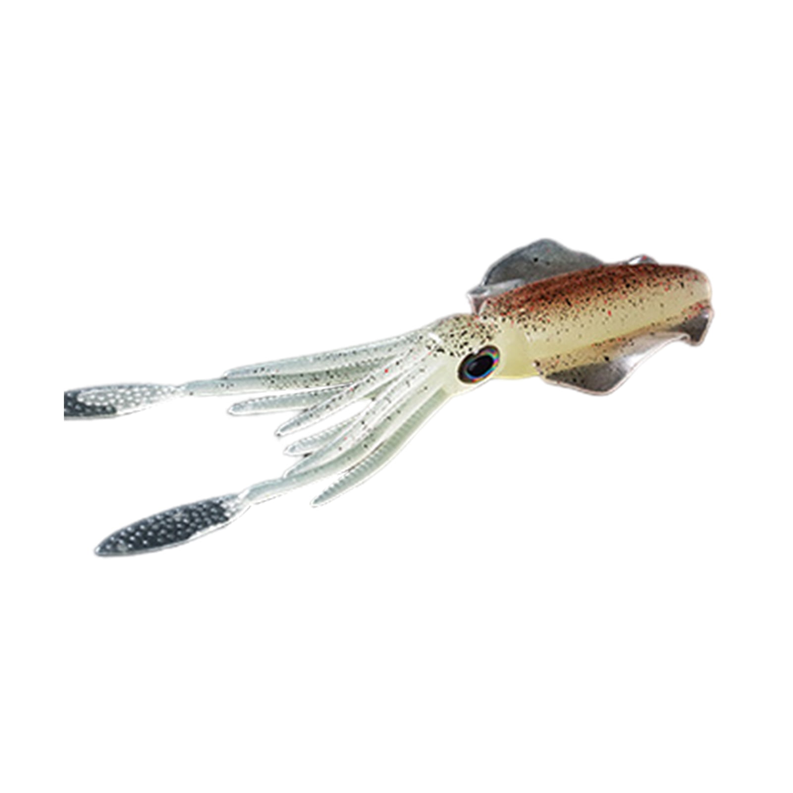 15CM/20G Fishing Soft Squid Lure Glow-in-the-Dark Colorful 3D Eyes ...