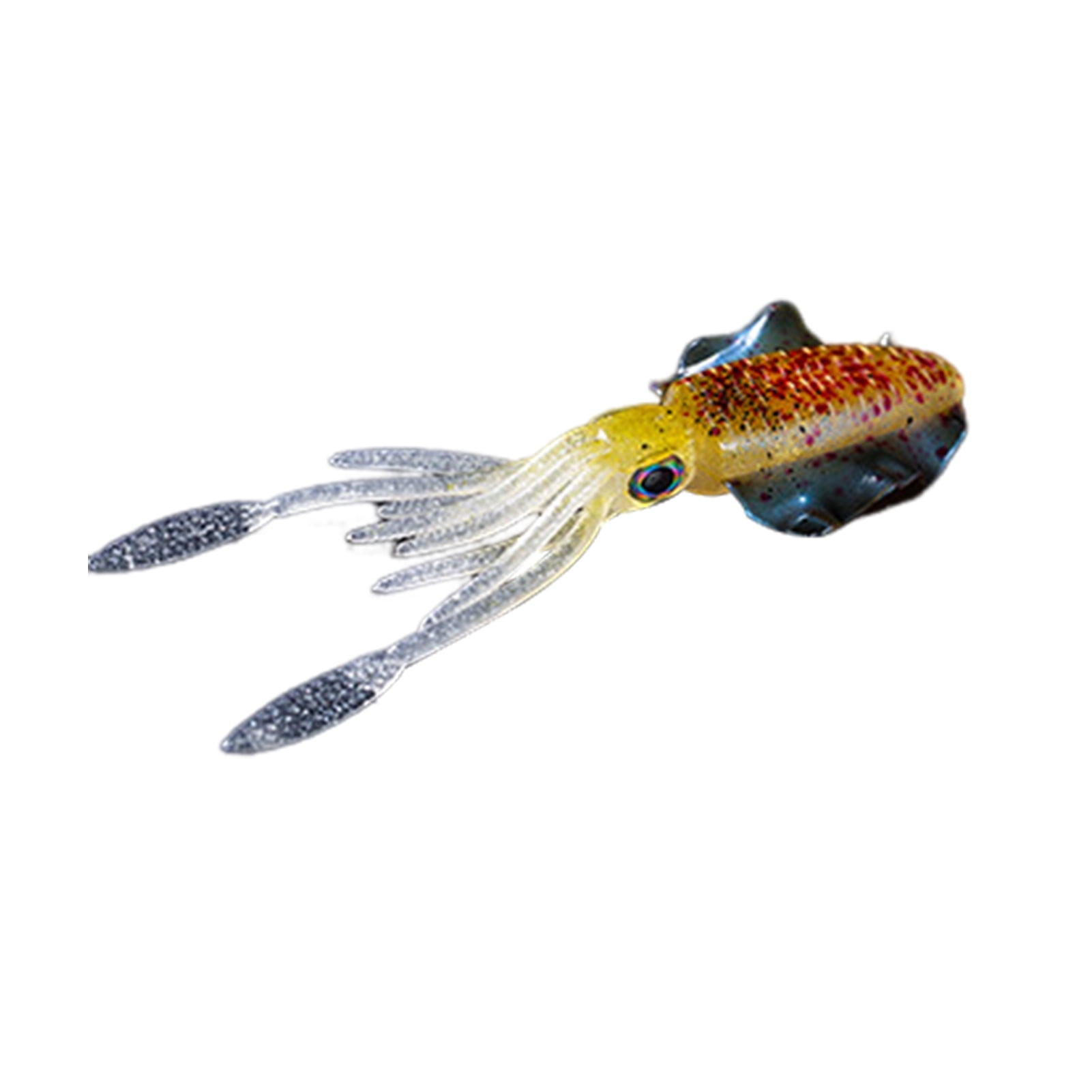 15CM/20G Fishing Soft Squid Lure Glow-in-the-Dark Colorful 3D Eyes ...