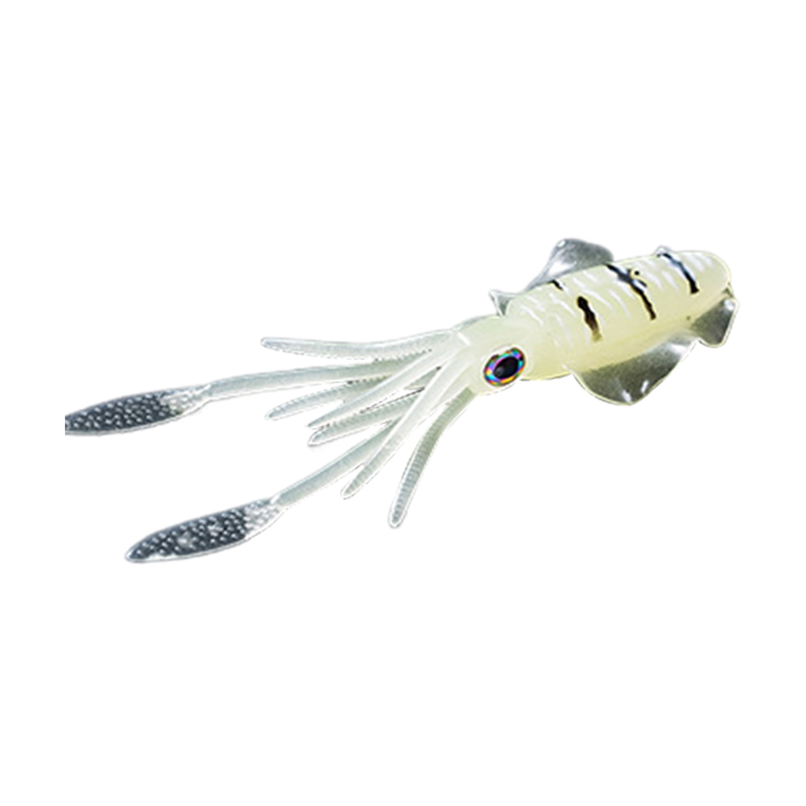 15CM/20G Fishing Soft Squid Lure Glow-in-the-Dark Colorful 3D Eyes ...