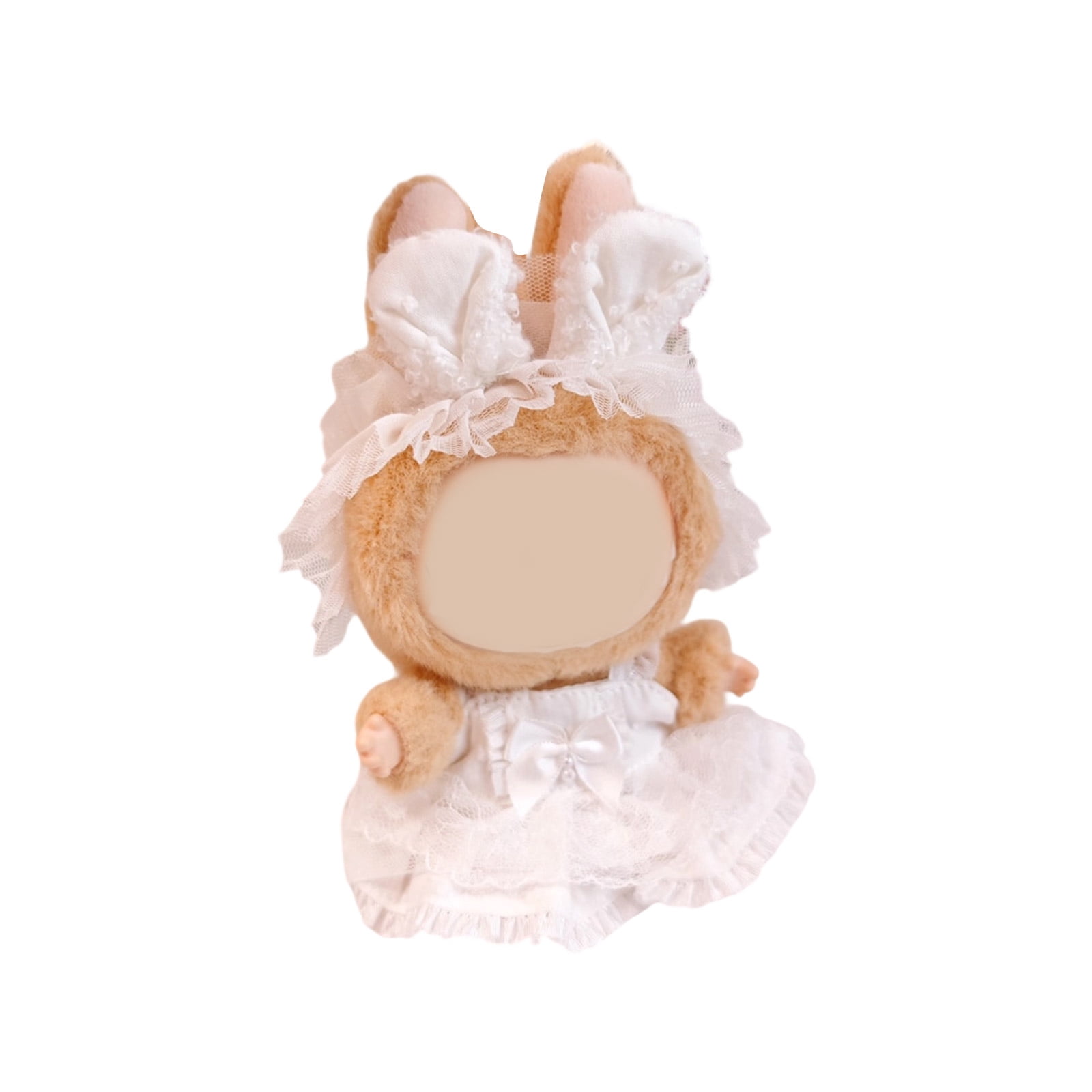 15CM Sitting Doll Clothes Set Skirt With Hairband Fashion Wedding Dress ...