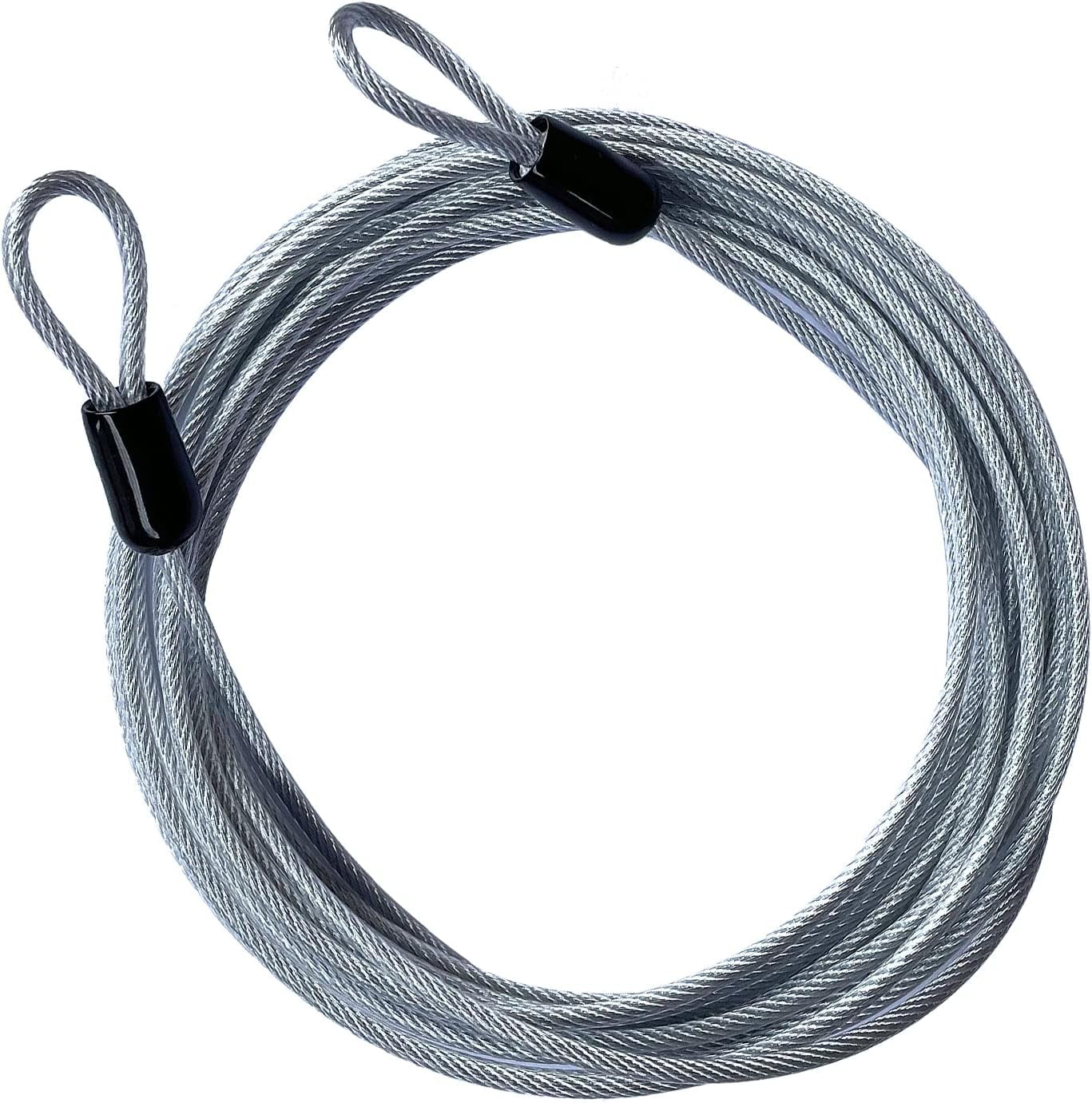 15FT 3mm Outdoor Travel Long Security Cable Lock,Braided Steel Coated ...