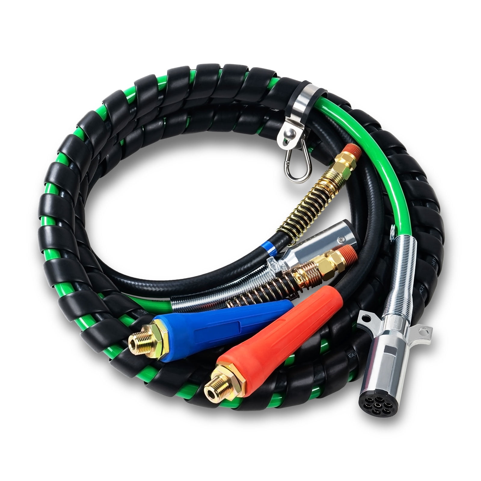 15FT Air Line Hose 3-in-1 ABS & Power Airline Air Hose Kit for Semi ...