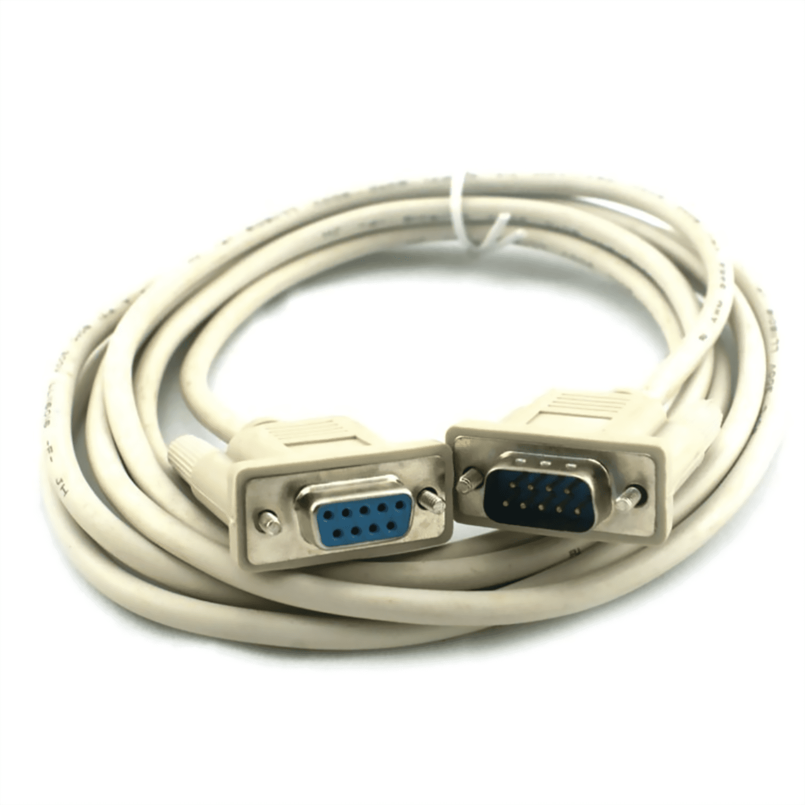 15FT DB9 Male to Female Cable Fully Shielded, Straight-Through Wiring ...