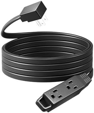 15FT Flat Plug Extension Cord Christmas, 3 Prong Ultra Thin Power Strip ...