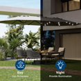 15FT Large Patio Umbrella with Solar Lights - Double-Sided Outdoor ...