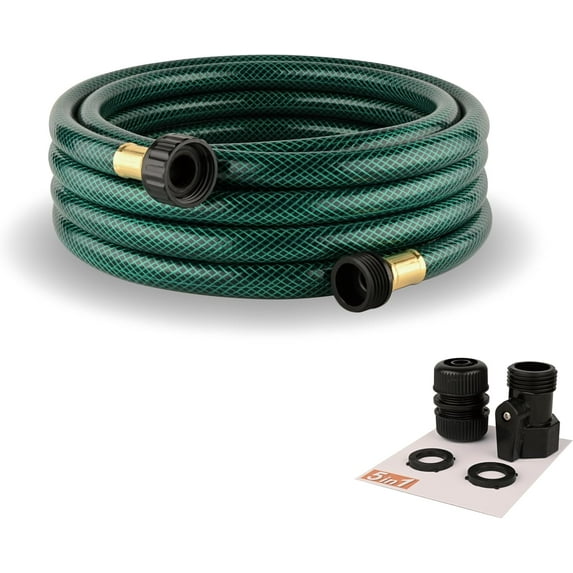 15FT Lightweight PVC Garden Hose: 1/2 Inch Flexible Hose with 3/4 GHT ...