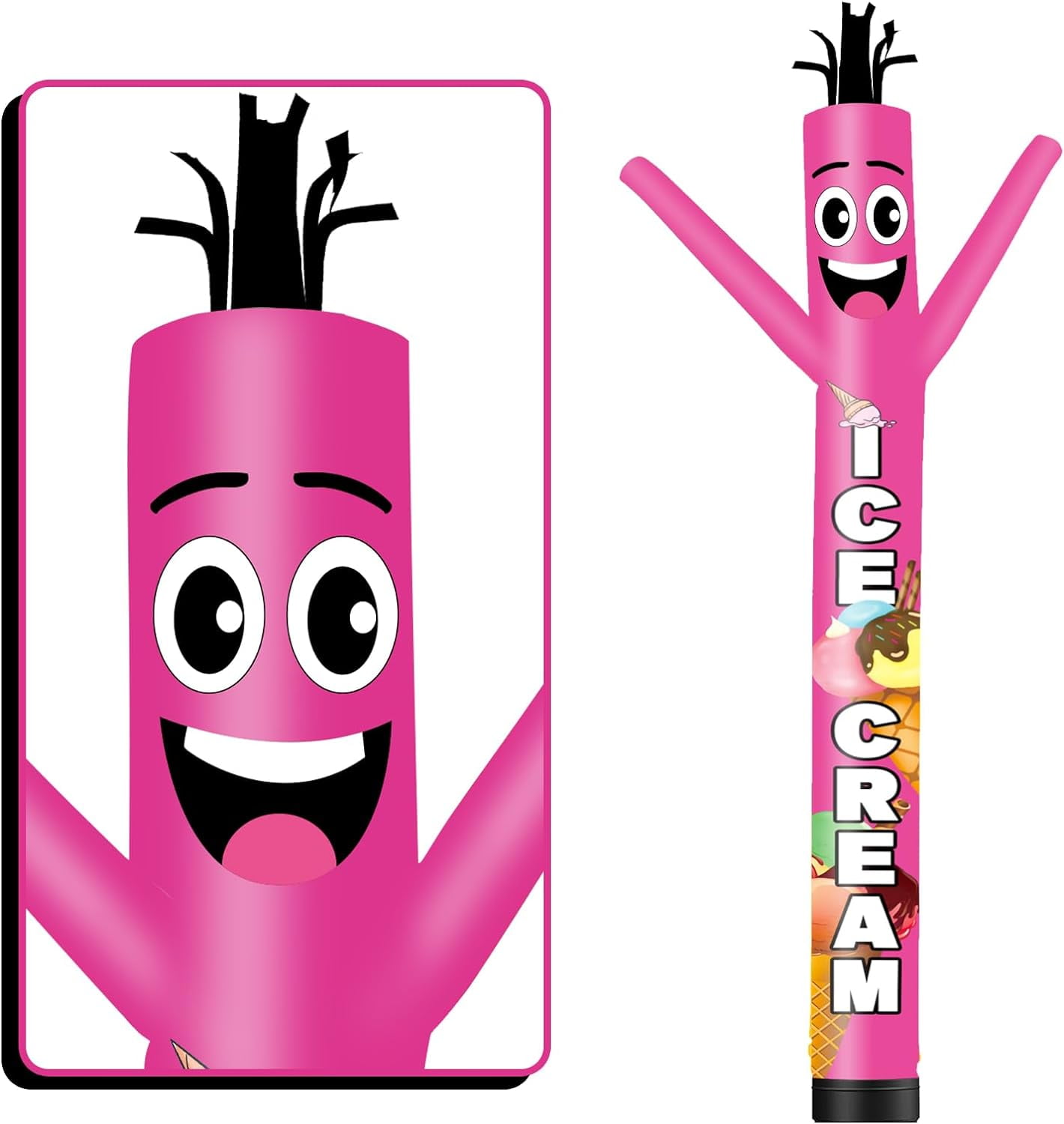 15FT Tall Inflatable Tube Man Ice Cream Wacky Wavy Dancing Guy (18 ...