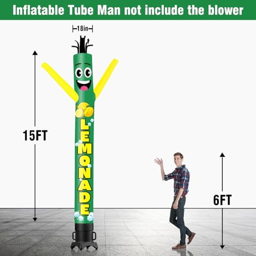 15FT Tall Inflatable Tube Man Lemonade Wacky Wavy Dancing Guy (18 ...